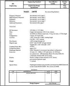 JBL - 2431H - Engineering Design Specification.pdf